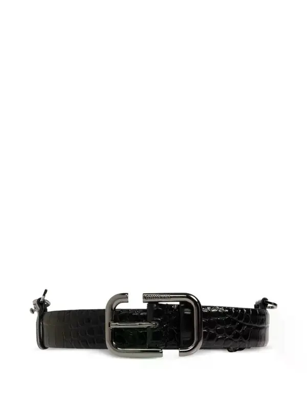 Attico Crocodile-effect Chain Detail Belt