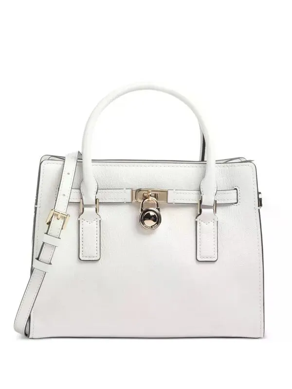 Michael Kors Hamilton Padlock Leather Satchel Bag