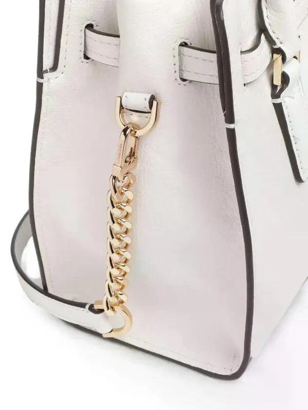 Michael Kors Hamilton Padlock Leather Satchel Bag