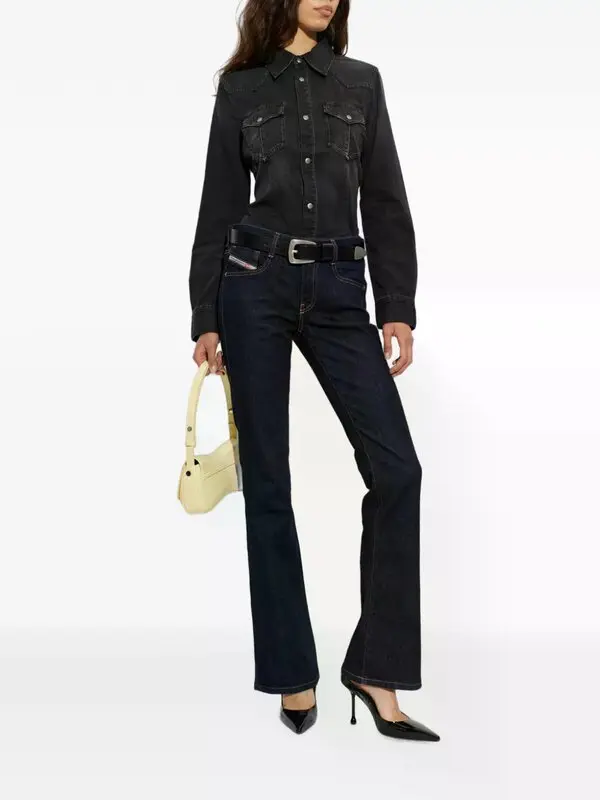 DIESEL® Treated Denim Western Shirt