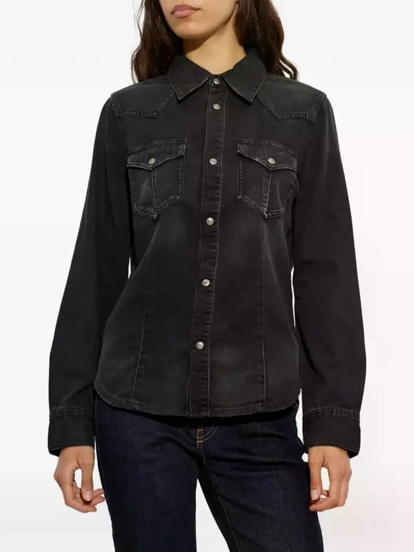 DIESEL® Treated Denim Western Shirt