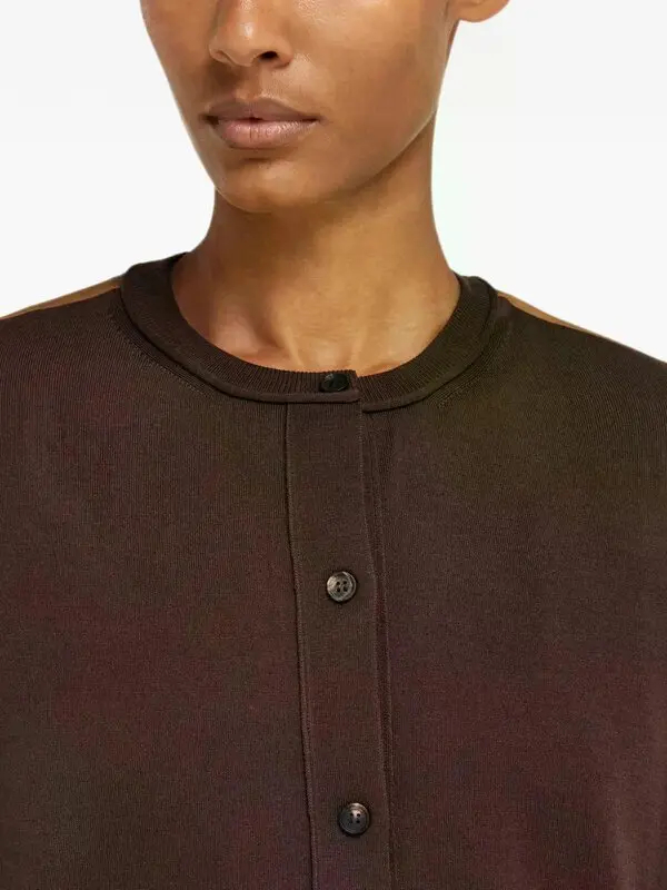 FERRAGAMO Cardigan With Silk Panel Detail