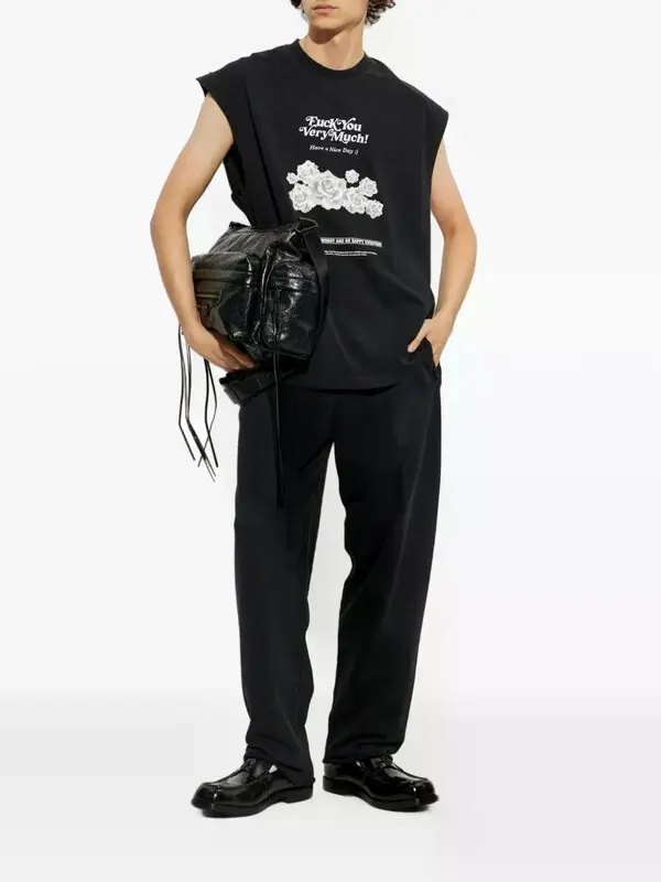Vetements Graphic-print Sleeveless T-shirt