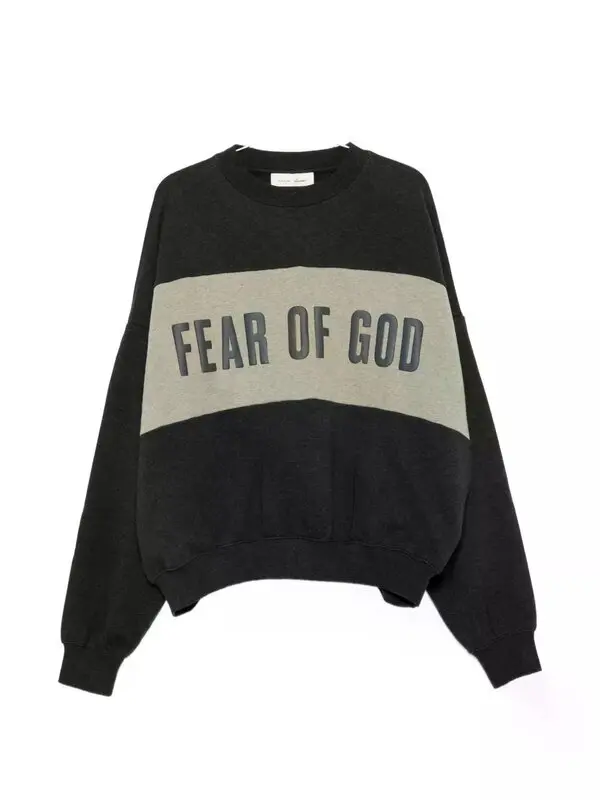 Fear Of God Logo-print Panelled Sweater - Grey