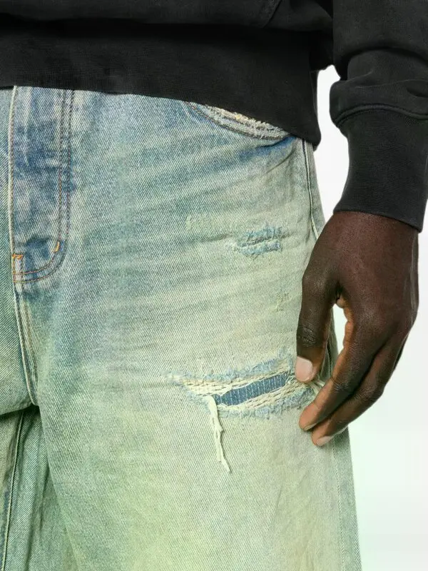 PURPLE BRAND Distressed Raw-cut Shorts