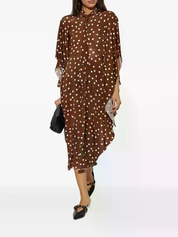 Vetements Polka-dot Pattern Asymmetric Dress