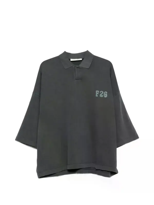 Fear Of God Logo-print Oversized Polo Shirt - Grey