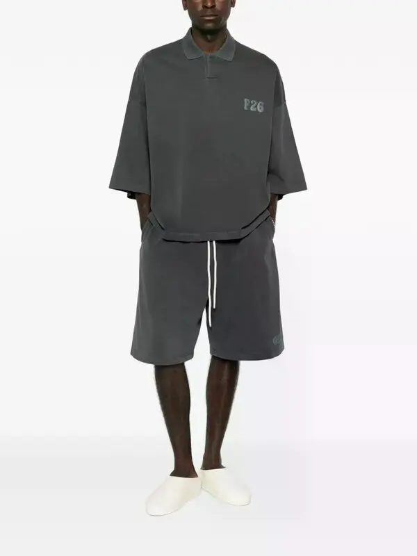 Fear Of God Logo-print Oversized Polo Shirt - Grey