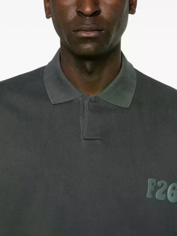Fear Of God Logo-print Oversized Polo Shirt - Grey