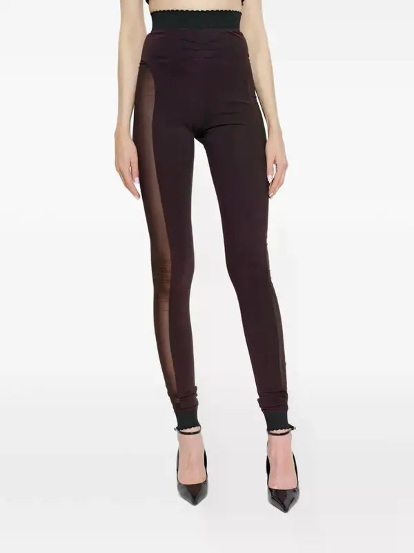 Attico Sheer-panelled Leggings