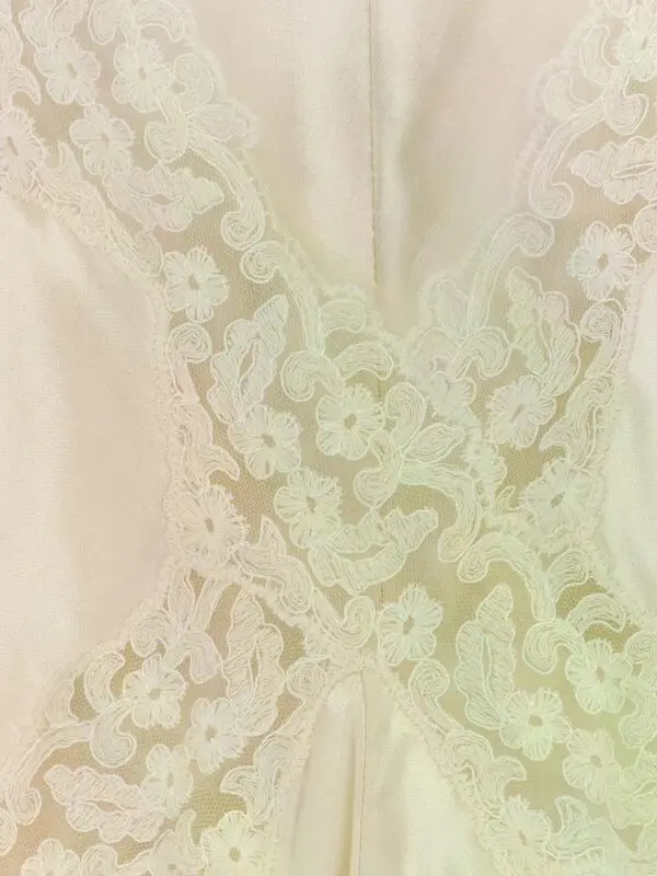 Alberta Ferretti Lace-trim Maxi Dress