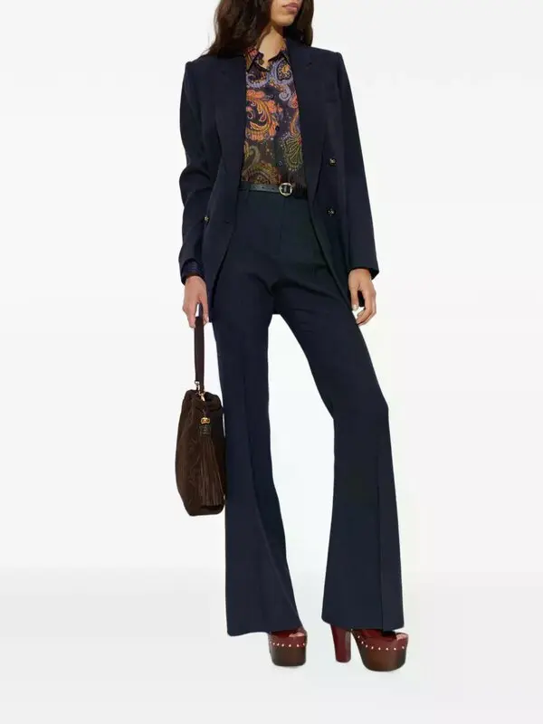 Etro Paisley-print Plissé-effect Shirt - Blue