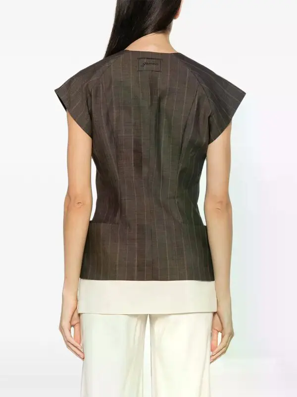 GANNI Pinstripe Vest