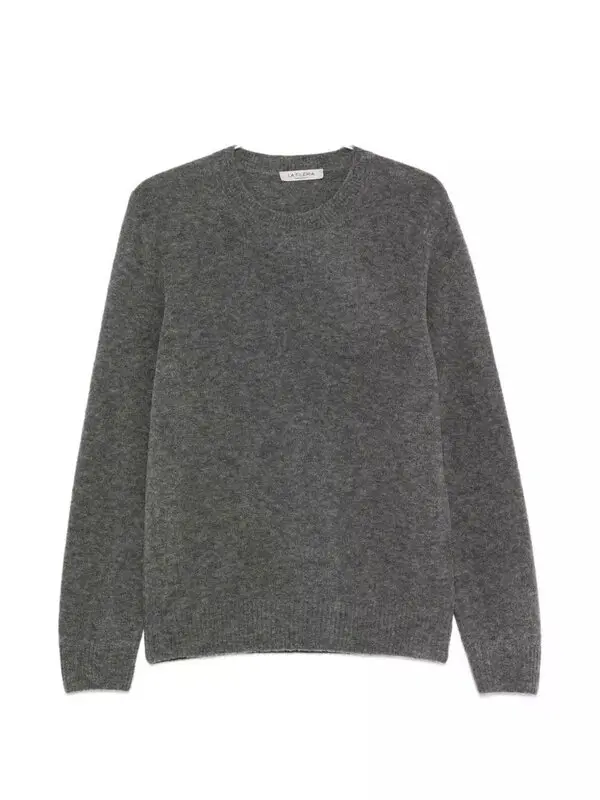 FILERIA Fine-knit Crew-neck Sweater - Grey