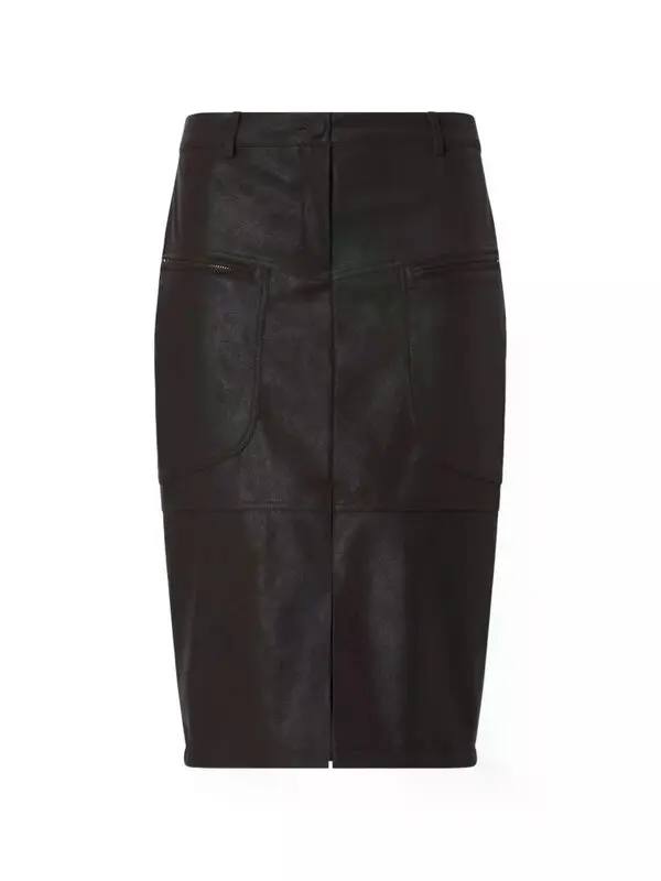 Liu Jo Coated Midi Skirt - Brown