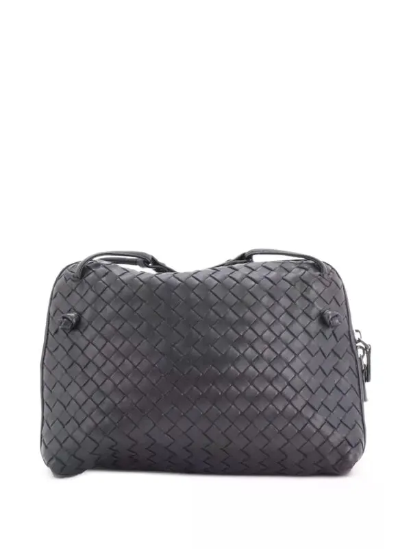 Bottega Veneta Nodini Intrecciato Nappa Small Crossbody Bag - Black