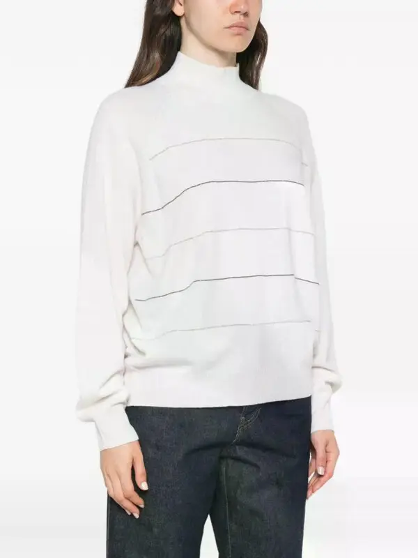 Peserico Beaded-stripe Sweater