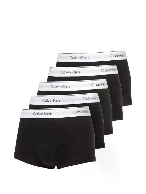 Calvin Klein Logo-waistband Trunks - Black