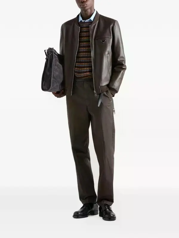 Prada Reversible Nappa Leather Bomber Jacket