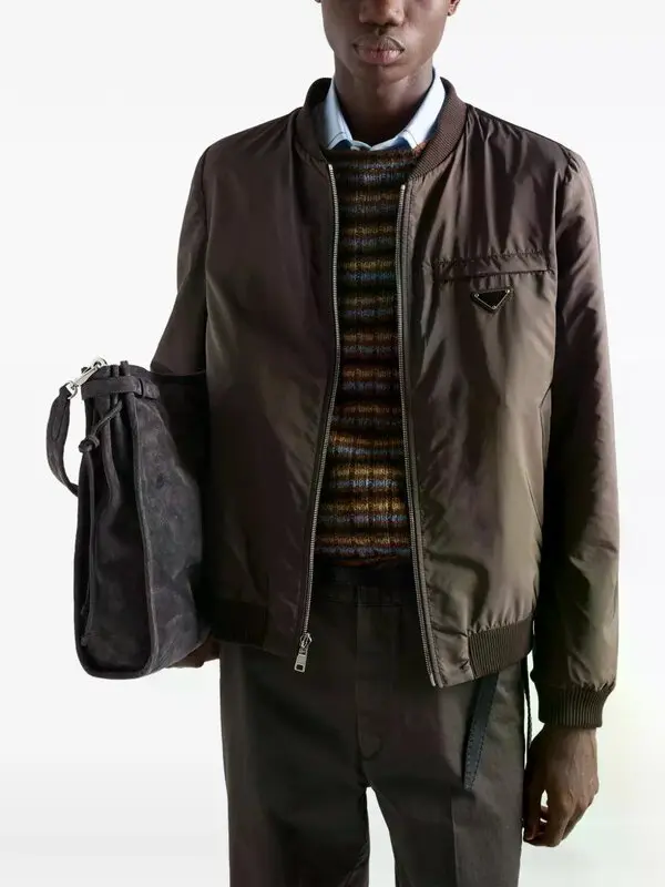 Prada Reversible Nappa Leather Bomber Jacket