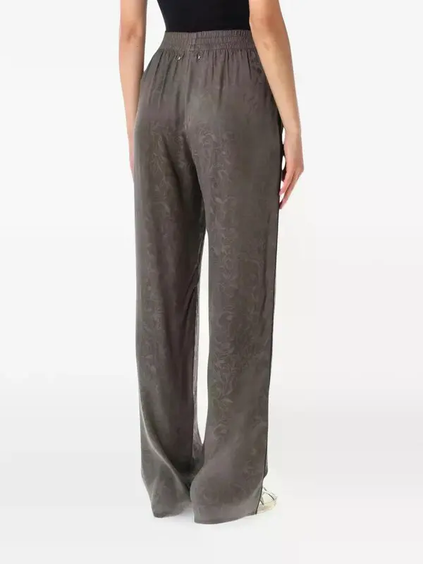 GOLDEN GOOSE Jacquard-floral Elasticated-waist Trousers - Grey