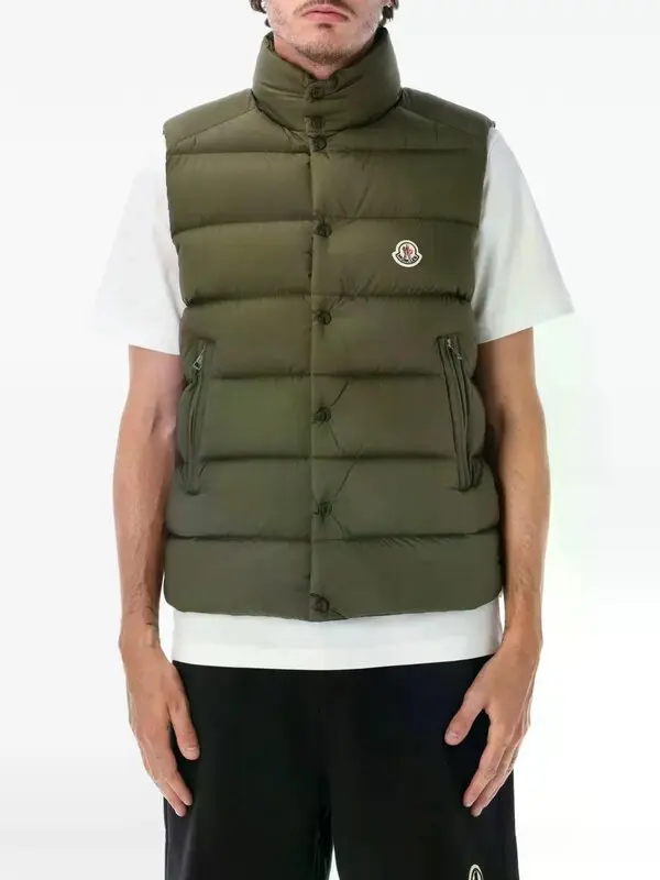 Moncler Quilted Padded Gilet - Green