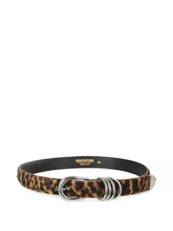 SEMICOUTURE Xiomara Leopard-print Triple-loop Belt