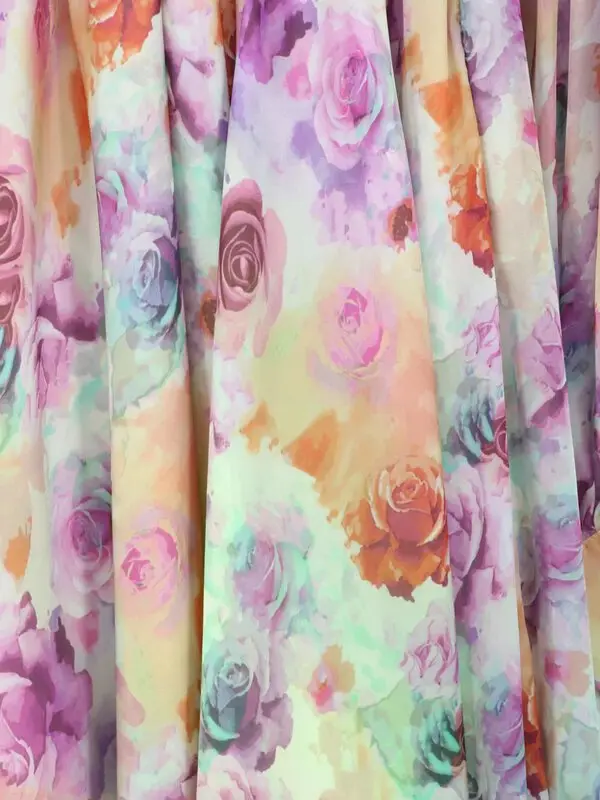 ACTUALEE Floral-print Cut-out Maxi Dress