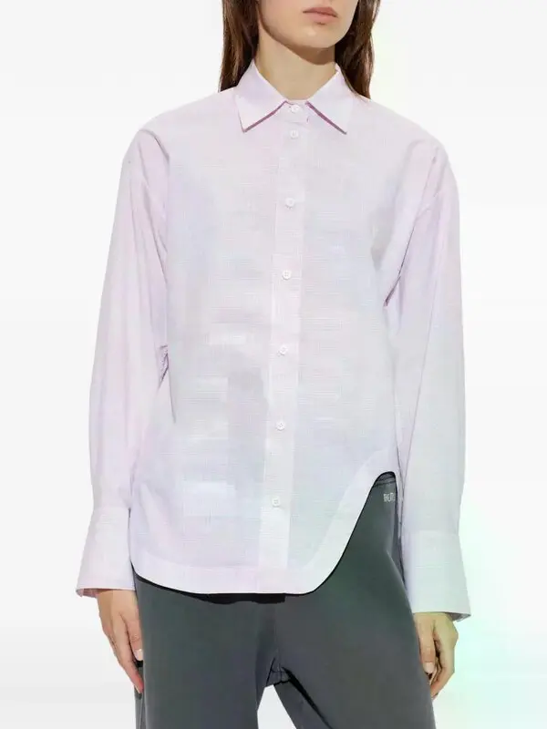 Attico Checked-pattern Cutout-detail Shirt