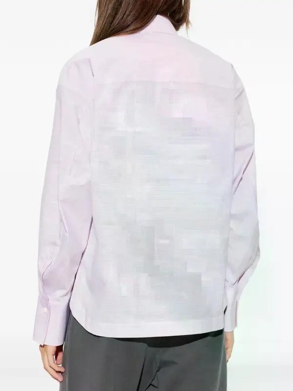 Attico Checked-pattern Cutout-detail Shirt