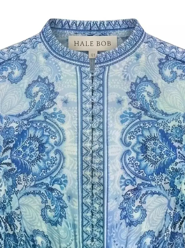 Hale Bob Eleanora Paisley-print Smocked Mini Dress