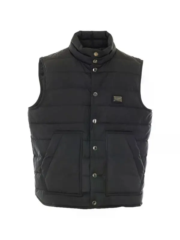 Dolce & Gabbana Logo-patch Padded Gilet - Black