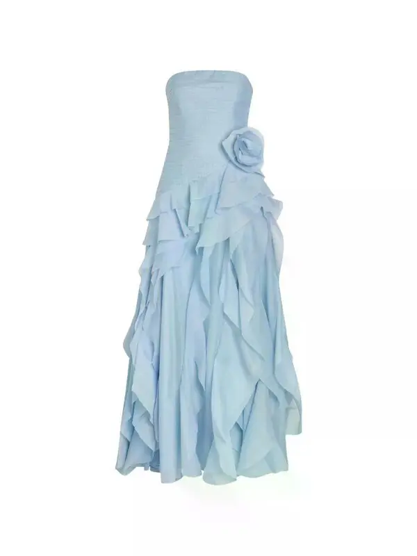 Aje Canyon Floral-appliqué Maxi Dress - Blue
