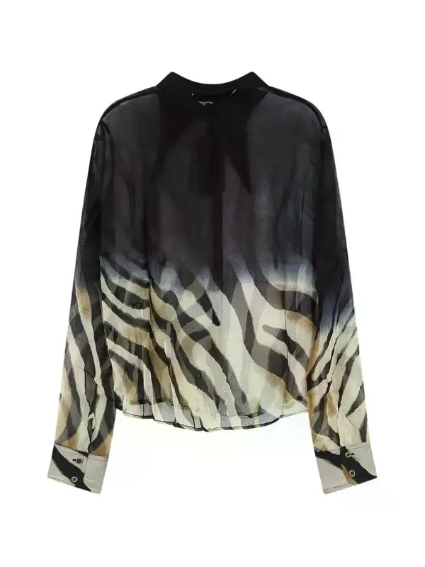 MES DEMOISELLES Zebra Print Long Sleeve Shirt