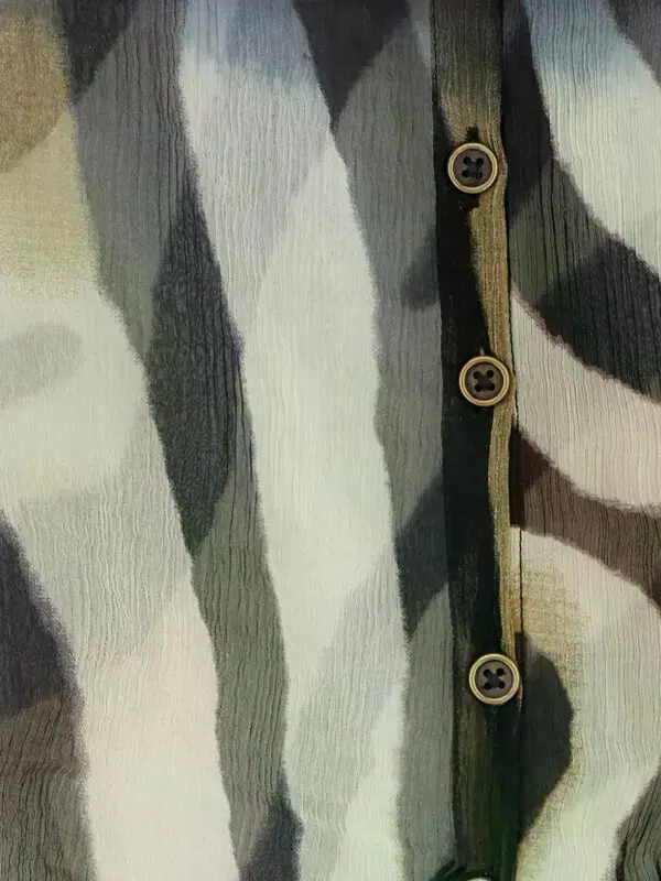 MES DEMOISELLES Zebra Print Long Sleeve Shirt