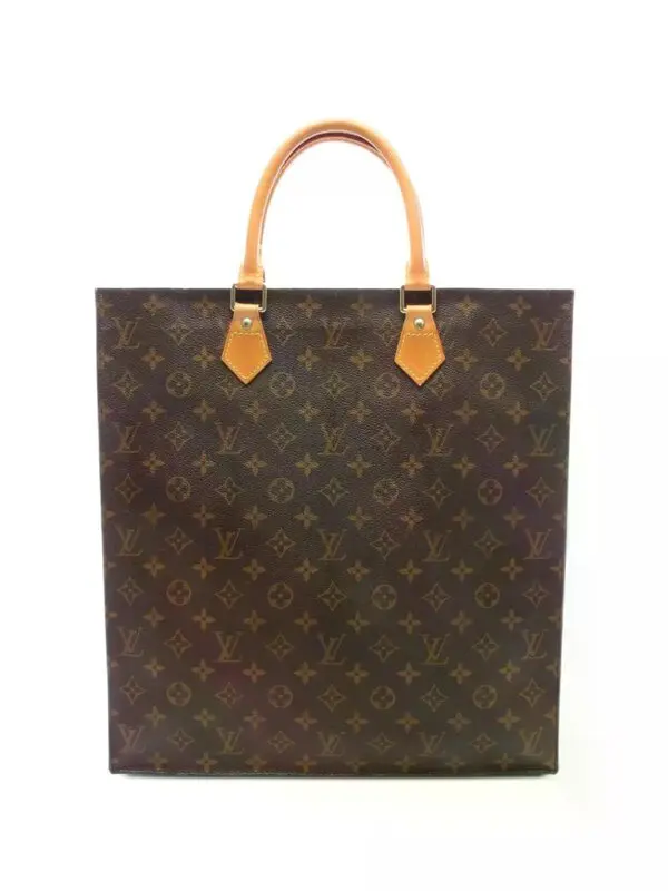 LOUIS VUITTON Monogram Canvas Sac Plat Tote Bag - Brown