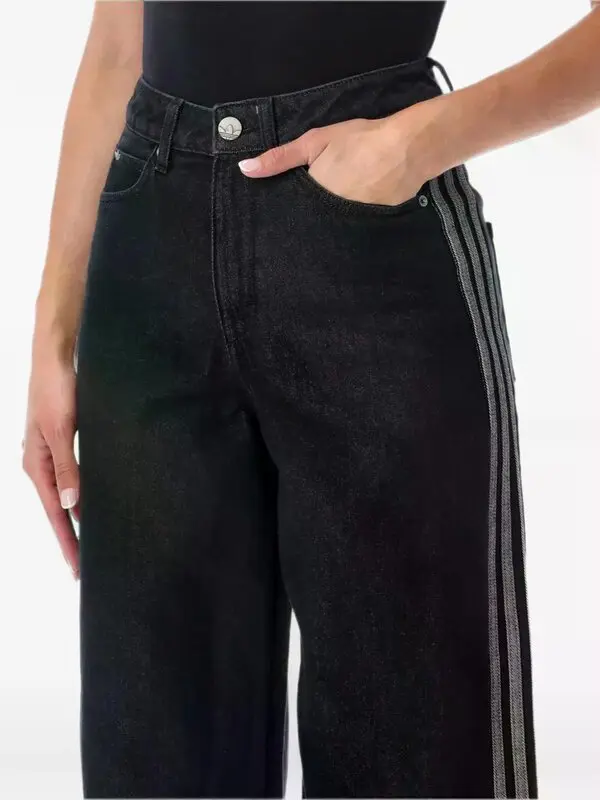 Adidas Side-stripe Wide-leg Jeans
