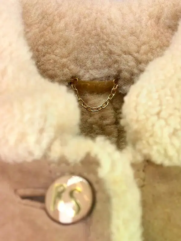 RITZ SADDLER VINTAGE Hooded Shearling Cape