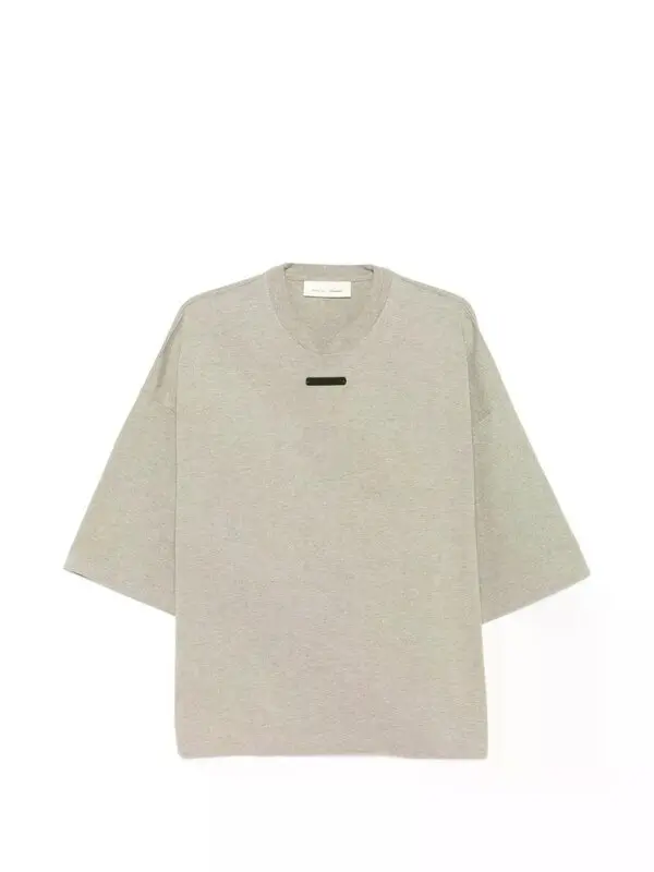 Fear Of God Logo-patch Oversized T-shirt - Neutrals