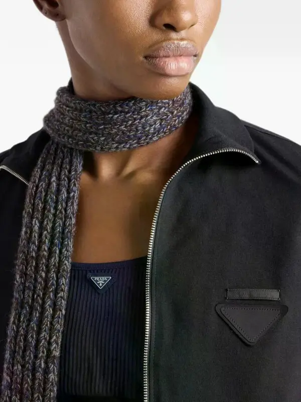 Prada Ribbed Knit Silk Tank Top