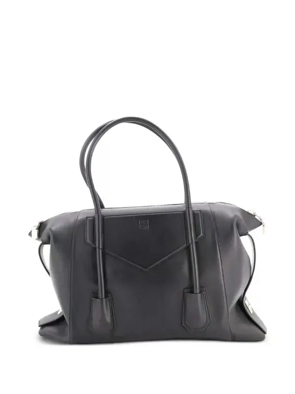 Givenchy Antigona Soft Lock Bag Leather Medium Satchel - Black