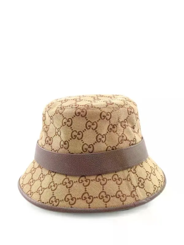 Gucci Gg Marmont-canvas Bucket Hat - Neutrals