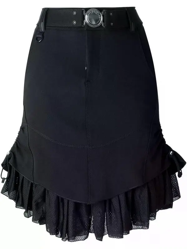 High Ruffled Hem Skirt
