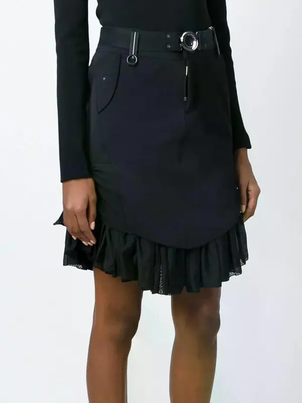 High Ruffled Hem Skirt
