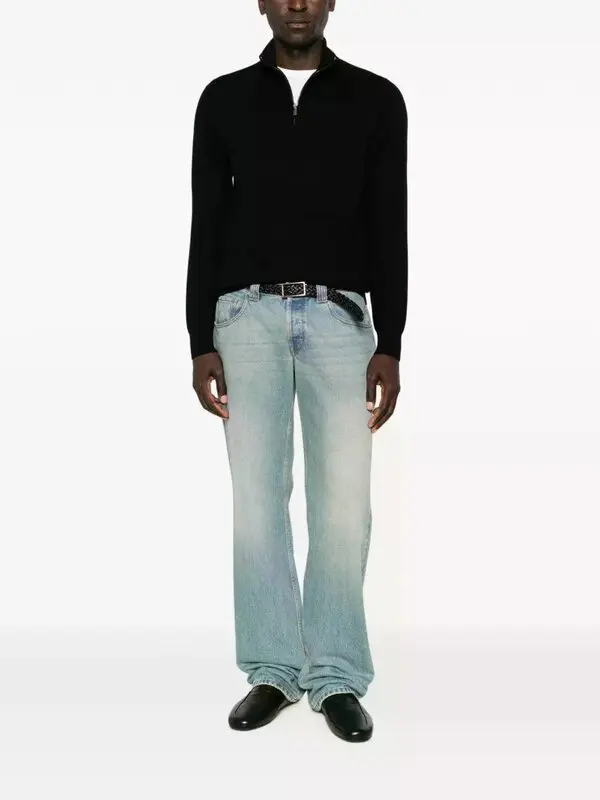 Eric Bompard Half-zip Sweater - Black
