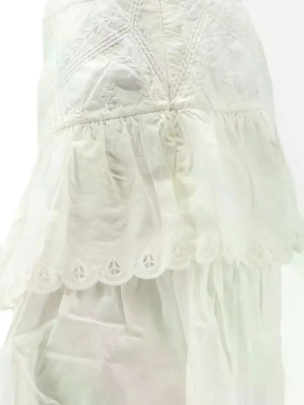 SCARLETT POPPIES Sovena Embroidered Ruffled Skirt