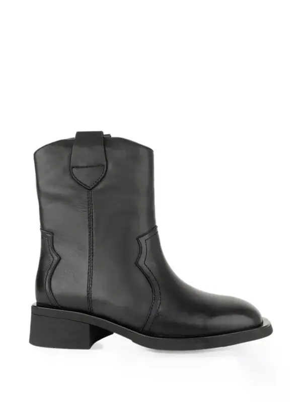 LINDA BAUMANN Leather Boots - Black