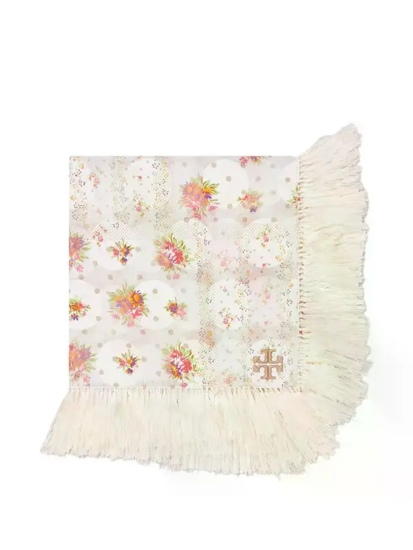 Tory Burch Polka-dot Floral Patchwork Neckerchief