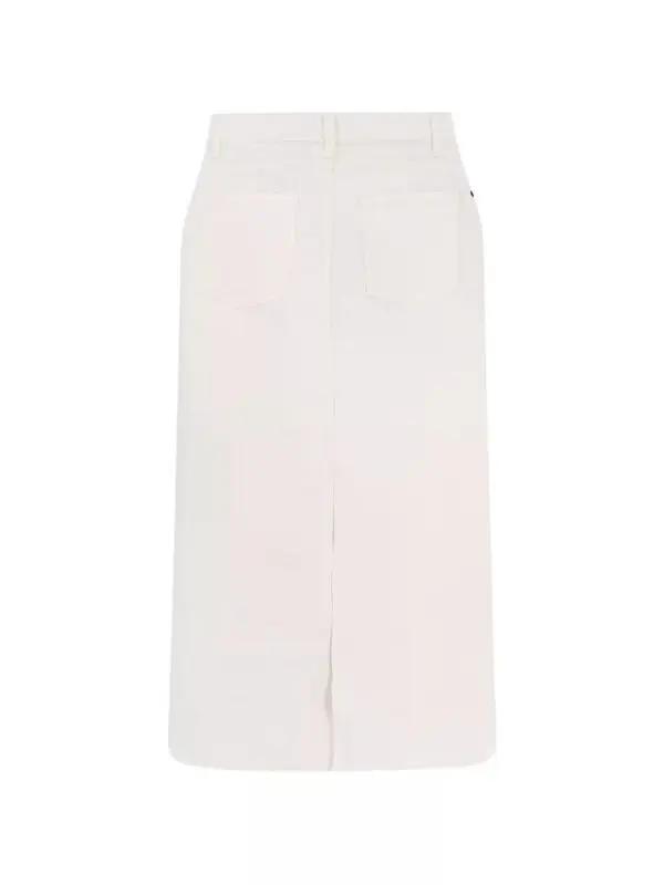 TONYWACK Stitched-profile Ripped Mid Skirt