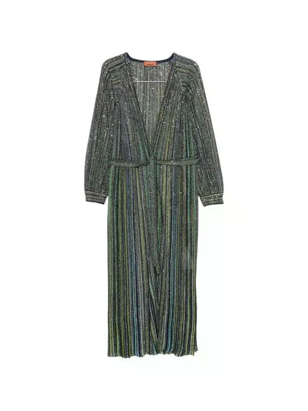Missoni Sequin-embellished Striped Cardigan - Blue